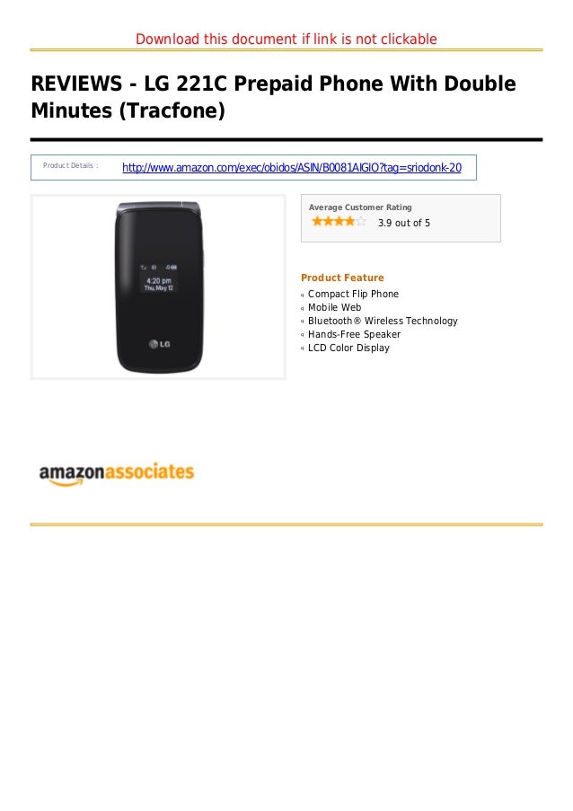 Lg 221 c prepaid phone with double minutes tracfone
