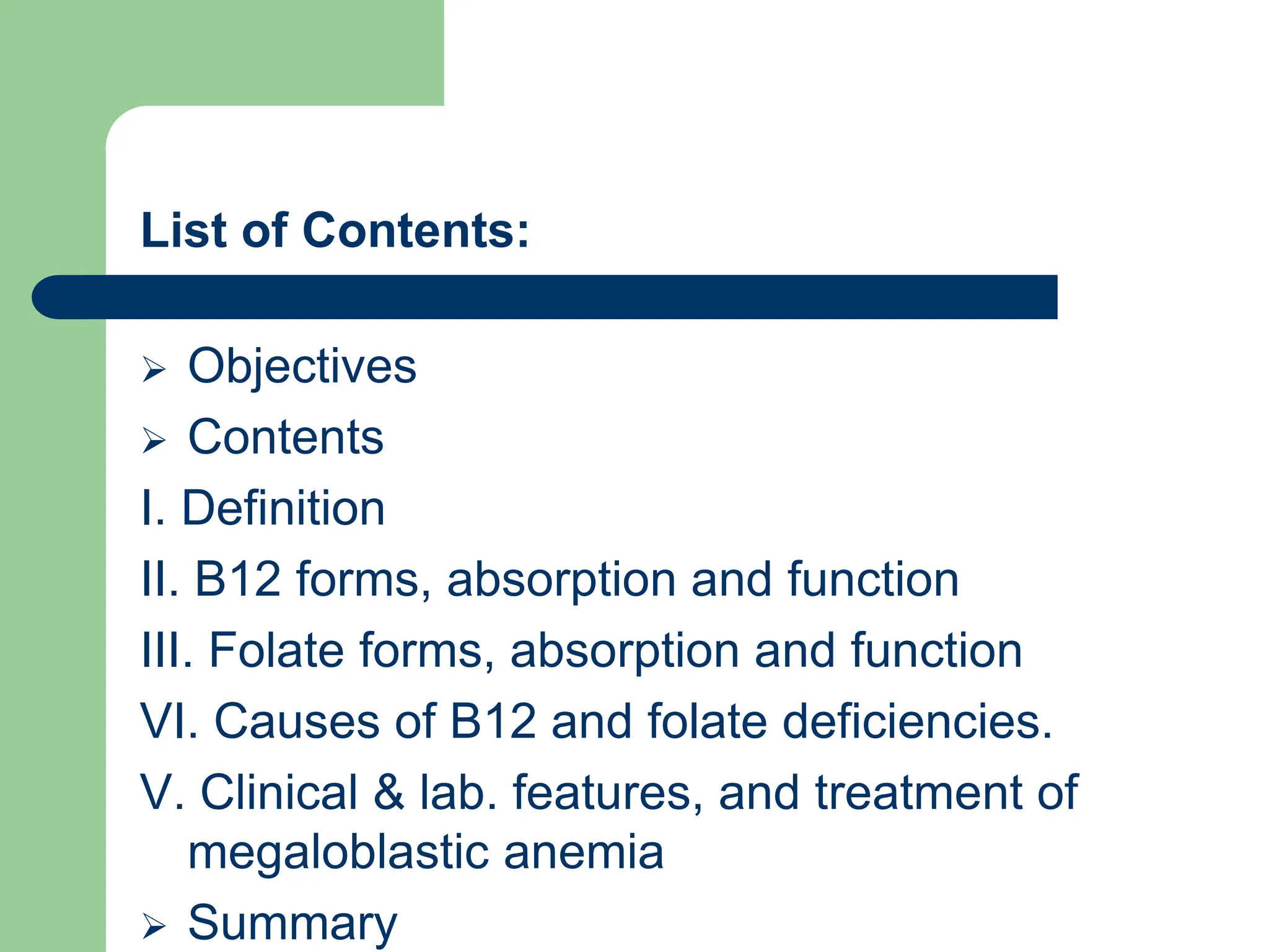 Vitamin B deficiency and Folic acid deficiency Megaloblastic anemias.ppt