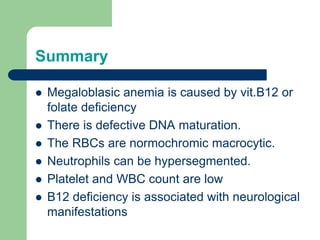 Vitamin B deficiency and Folic acid deficiency Megaloblastic anemias.ppt