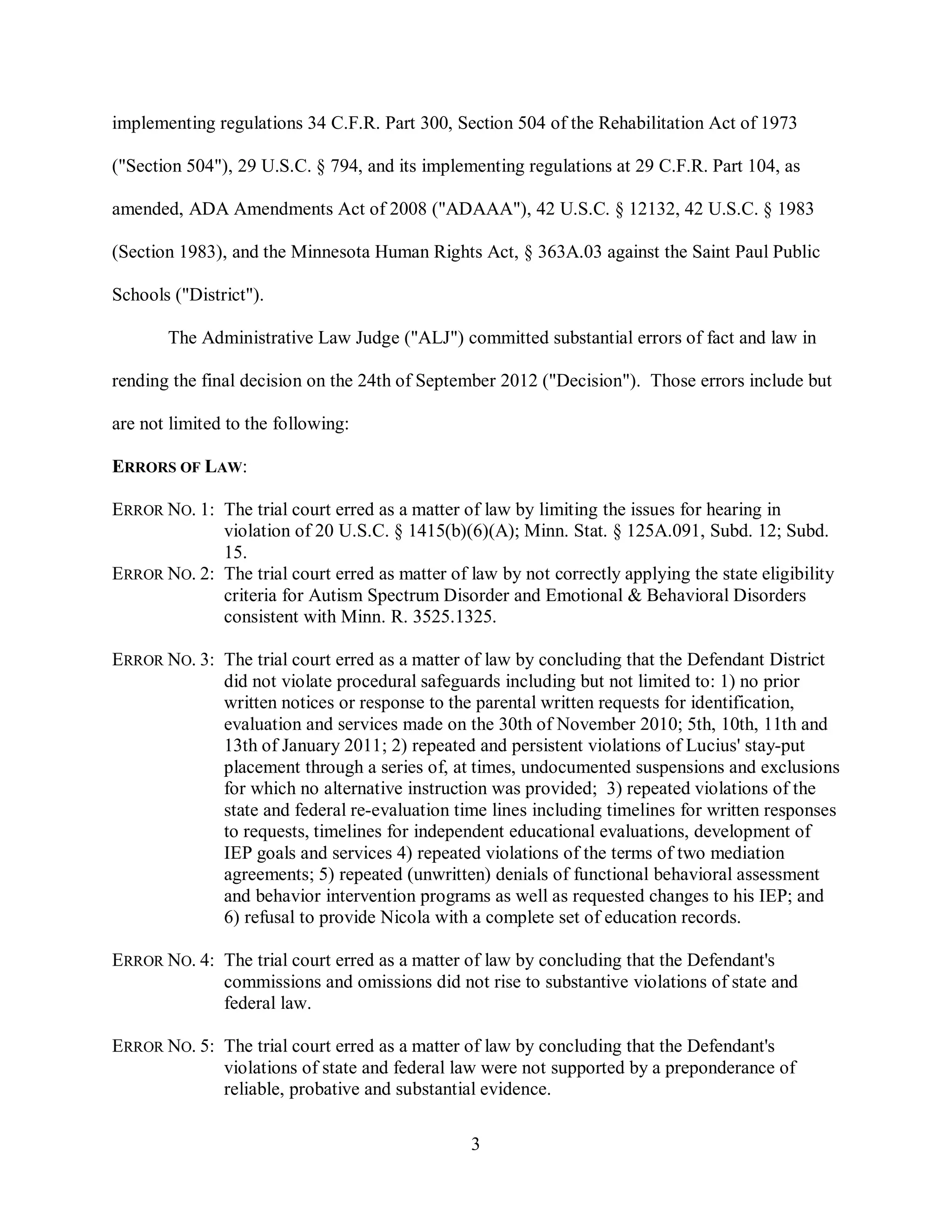 Lgb complaint.federal[1] | PDF | Special Education | Education