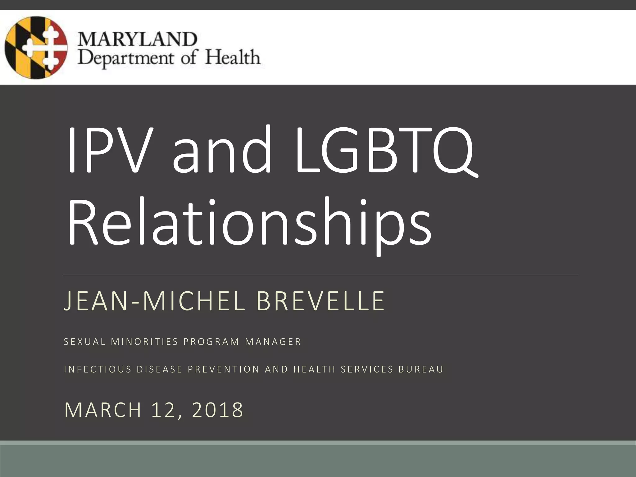 Intimate Partner Violence and LGBT Relationships | PPT