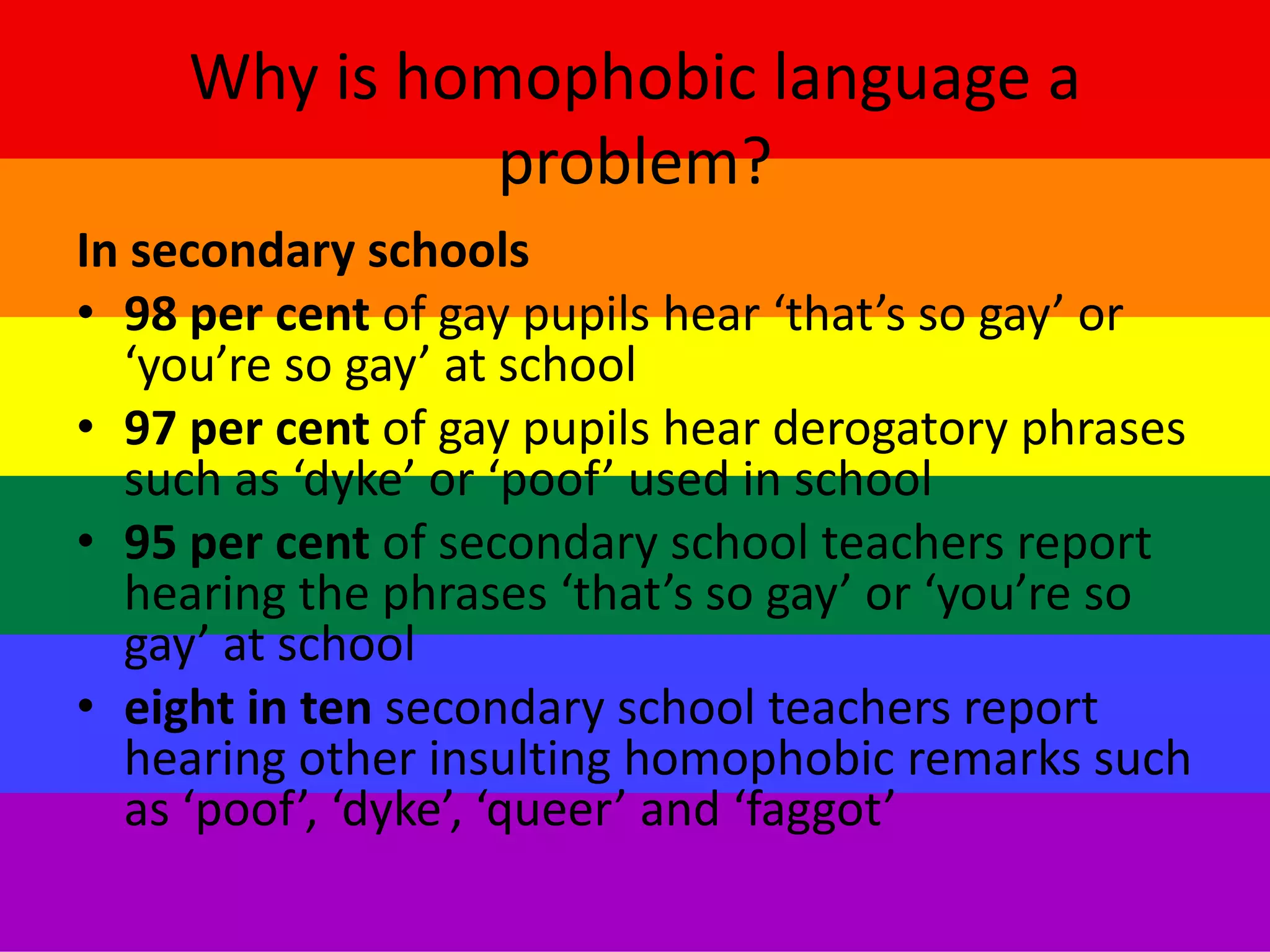 LGBTQ month lesson on homophobic language | PPTX