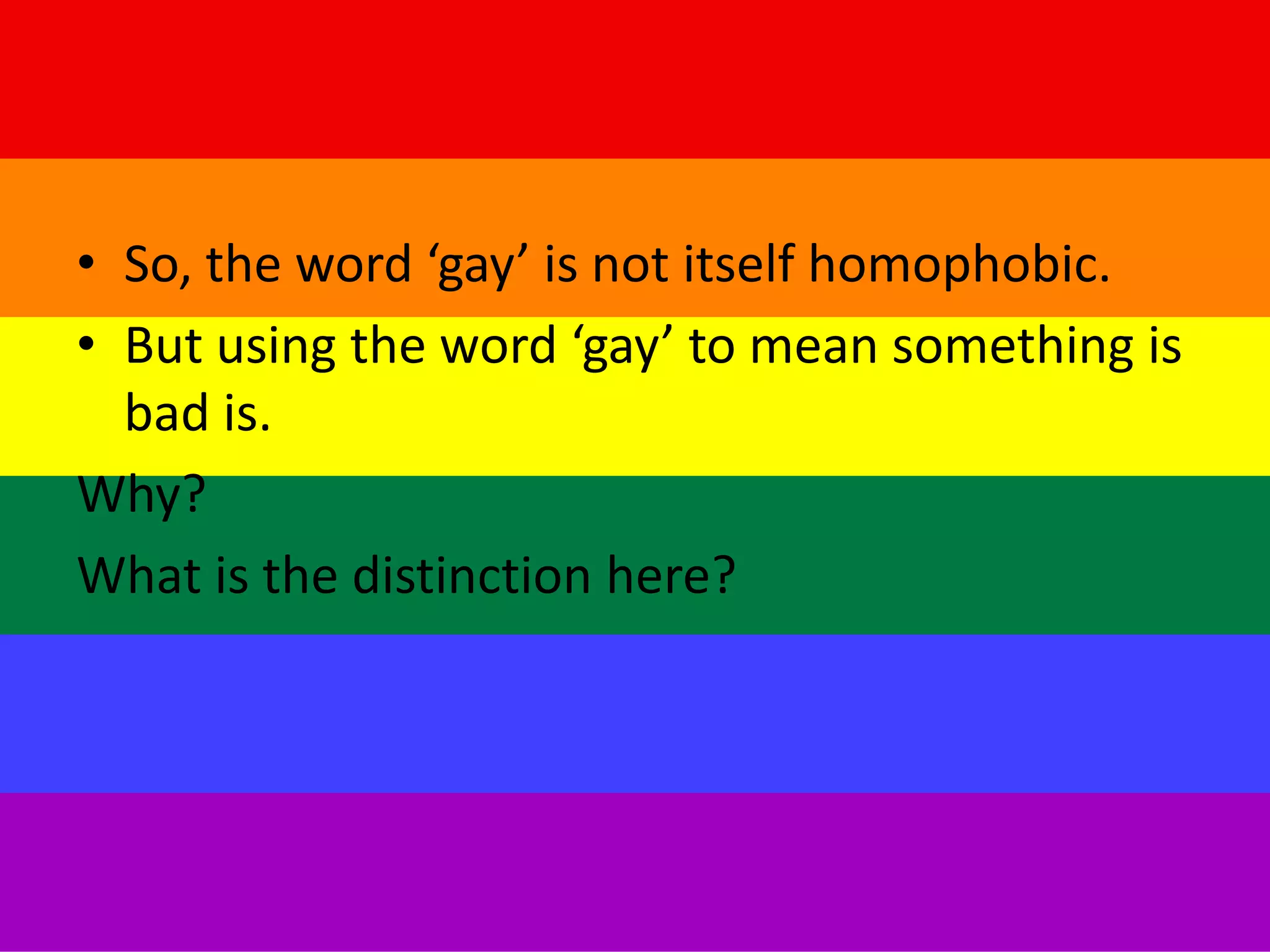 LGBTQ month lesson on homophobic language | PPTX