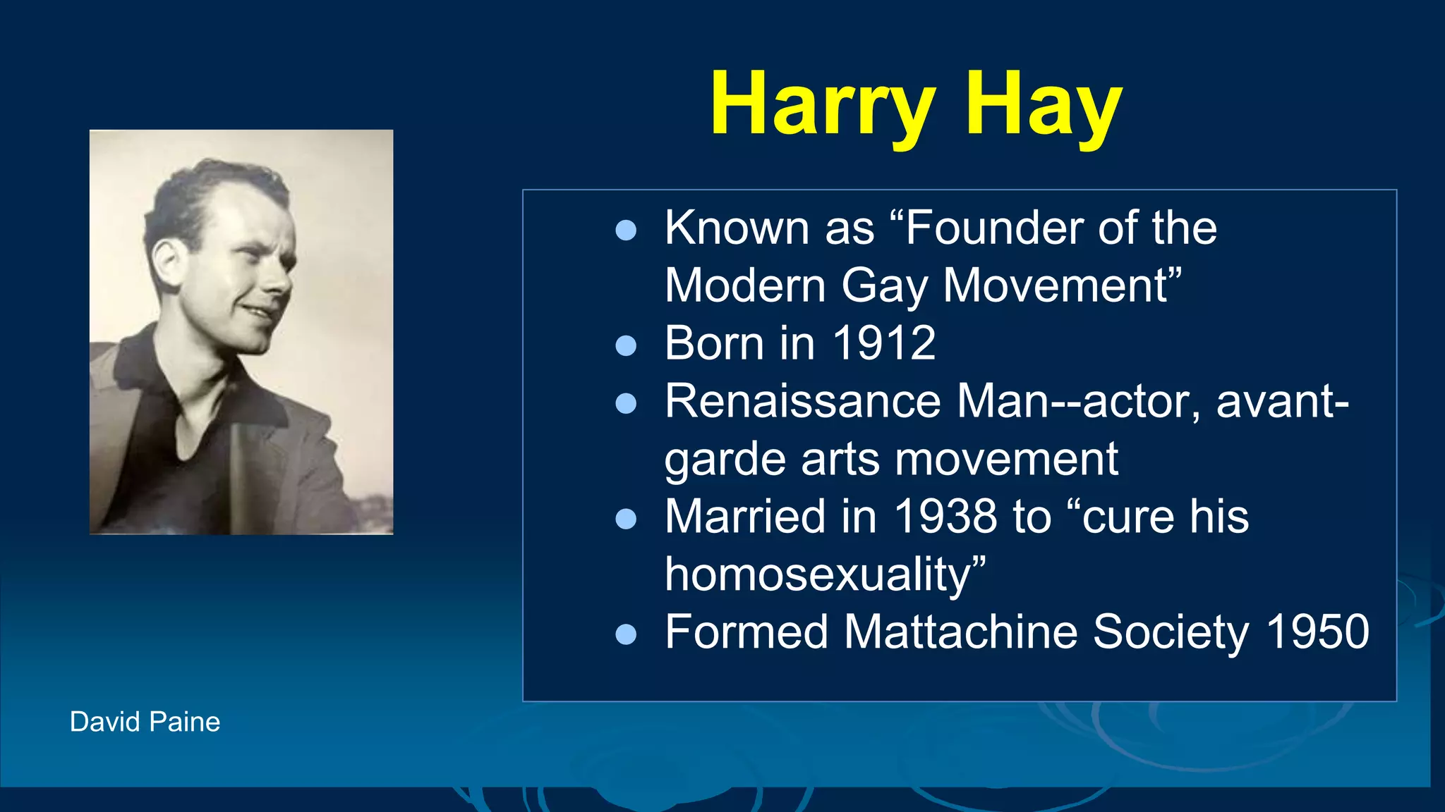 LGBT History People and Events Part 2: 20th Century Leaders | PPTX ...