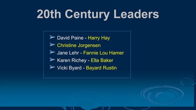 LGBT History People and Events Part 2: 20th Century Leaders | PPT