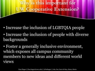 LGBTQ+ 101 for UW Cooperative Extension State Conference | PPTX