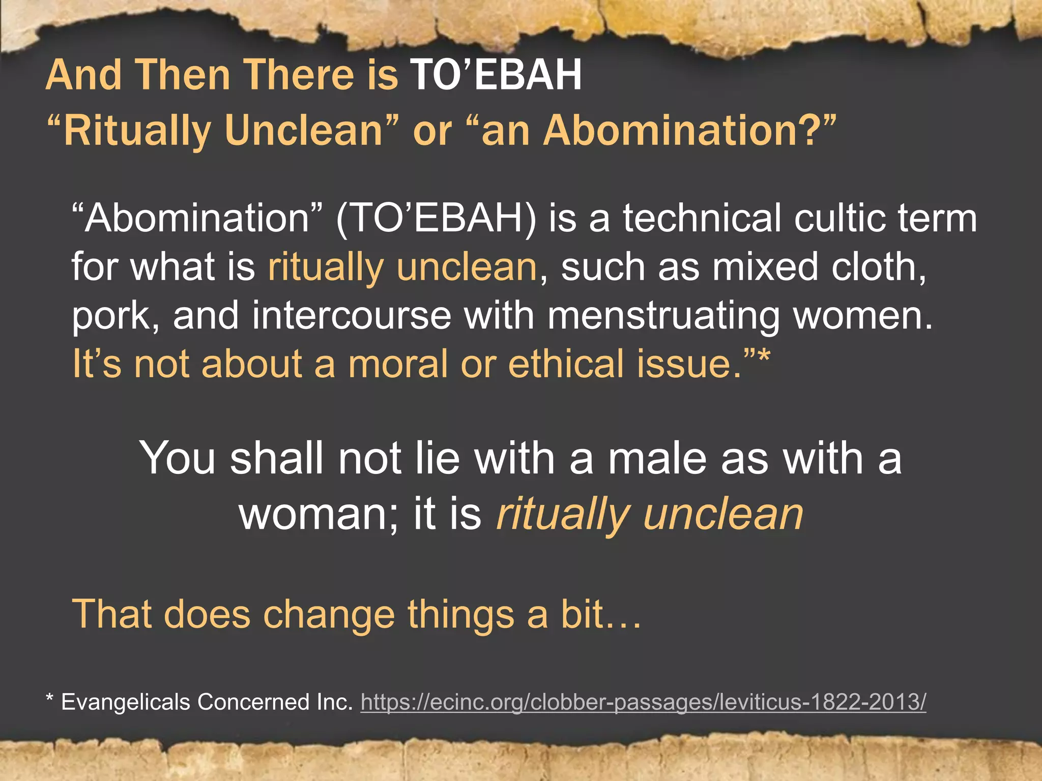 The Bible and Homosexuality, Part 1: Sodom and Gomorrah and the Old ...