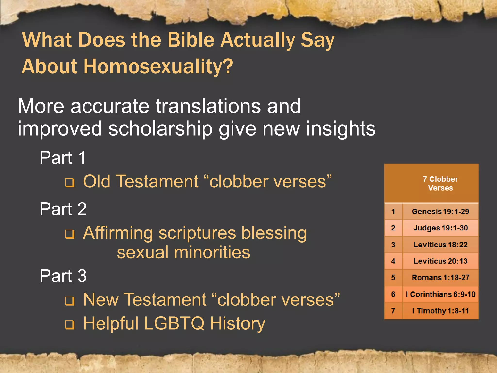 The Bible and Homosexuality, Part 1: Sodom and Gomorrah and the Old ...