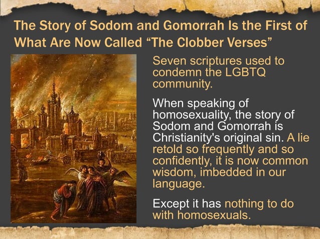 The Bible and Homosexuality, Part 1: Sodom and Gomorrah and the Old ...