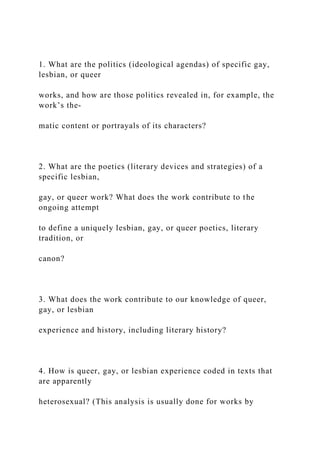 LGBTQ theoryThis essay is about lesbians, gay, and queer theory,.docx