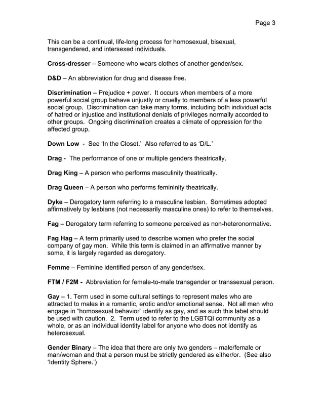 LGBT Terminology | PDF