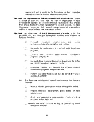 The Local Government Code of the Philippines | PDF