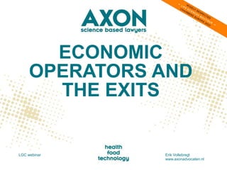 Economic operators and the exits | PPTX