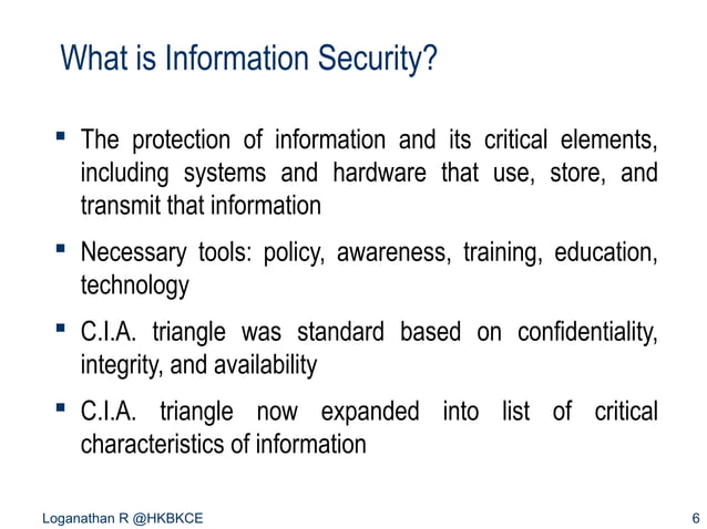 Introduction to Information Security | PPT | IT and Internet Support ...