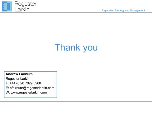 Andrew Fairburn, Regester Larkin | PPT