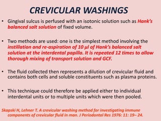 Gingival crevicular fluid | PPTX