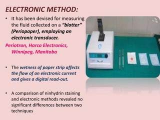 Gingival crevicular fluid | PPTX