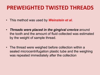 Gingival crevicular fluid | PPT