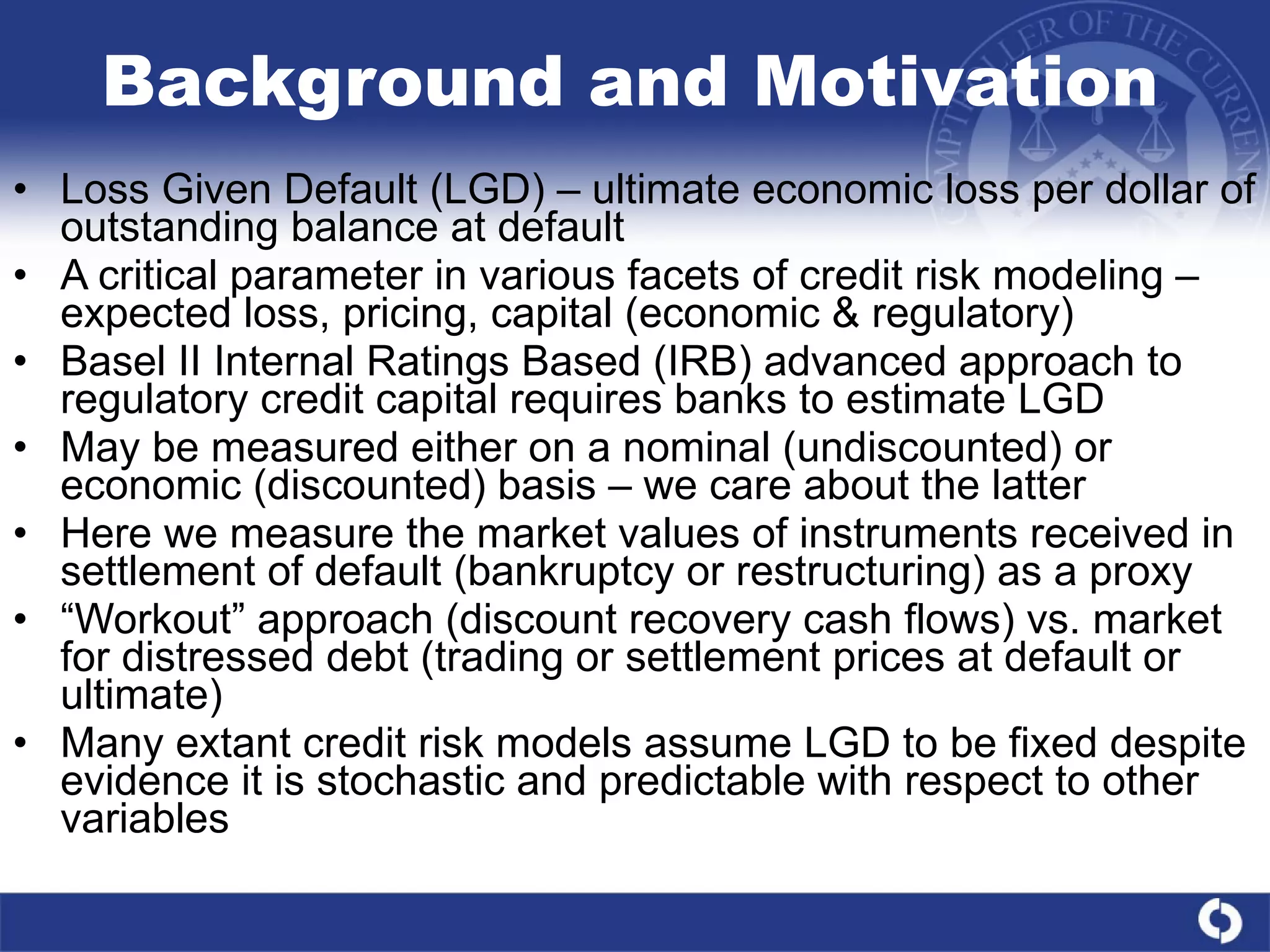Lgd Model Jacobs 10 10 V2[1] | PPT