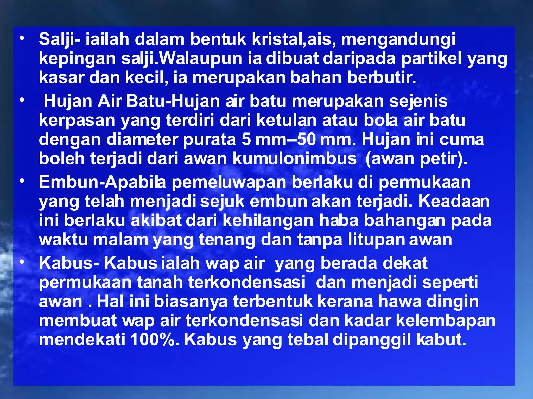 LGF 1013-Kumpulan Hujan, Jenis-jenis Awan, dan Faktor Cuaca dan Iklim | PPT