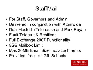 LGfL Exchange Email | PPT