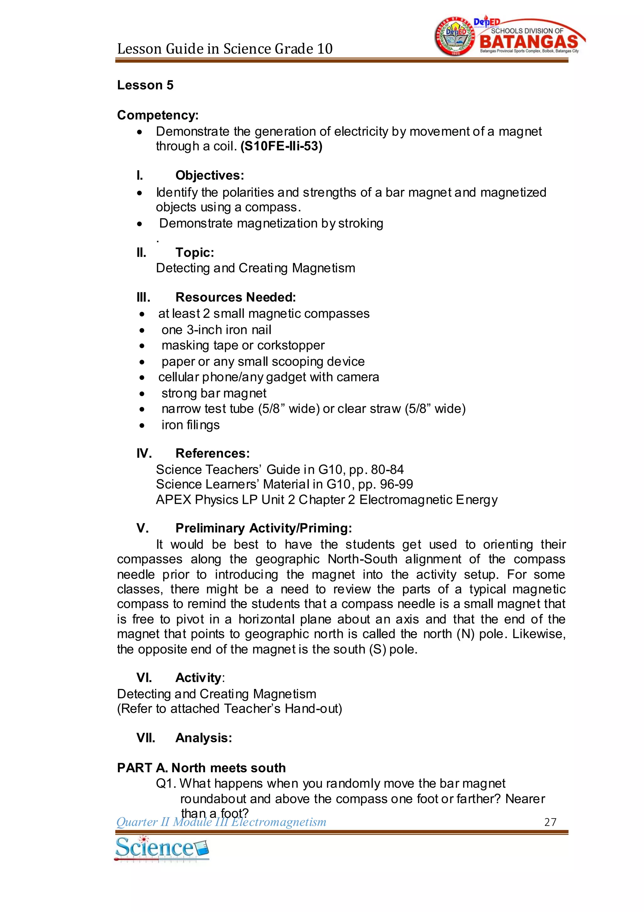 Lg g10 quarter ii module iii on template | PDF