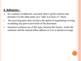 SIMS-SPECIAL FEATURES OF INSURANCE CONTRACT | PPTX