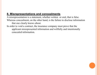 SIMS-SPECIAL FEATURES OF INSURANCE CONTRACT | PPTX