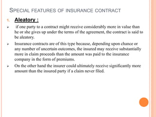 sims-special features of insurance contract & mortality rate | PPTX