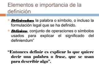Lógica jurídica el concepto y la definición | PPT