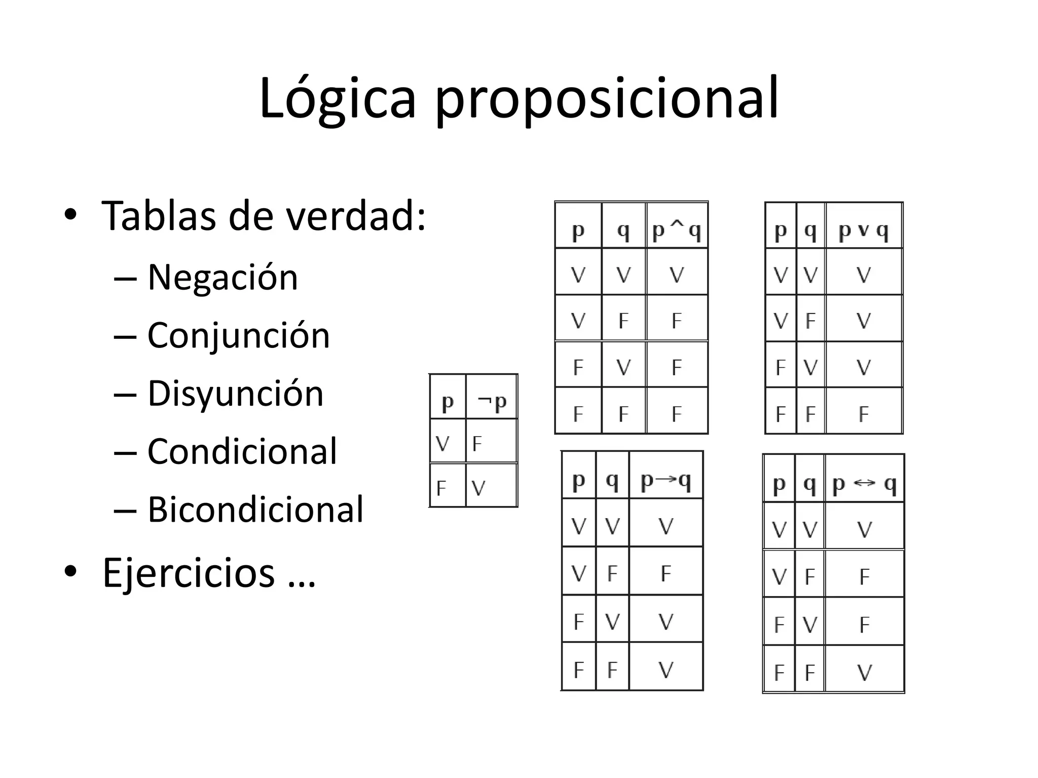Lógica proposicional tablas de verdad | PPTX