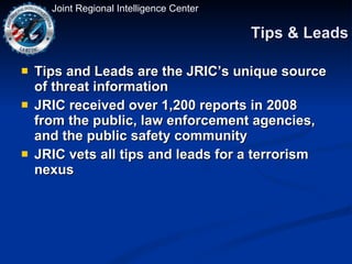 Dan Finkelstein - JRIC Border Patrol Presentation | PPT