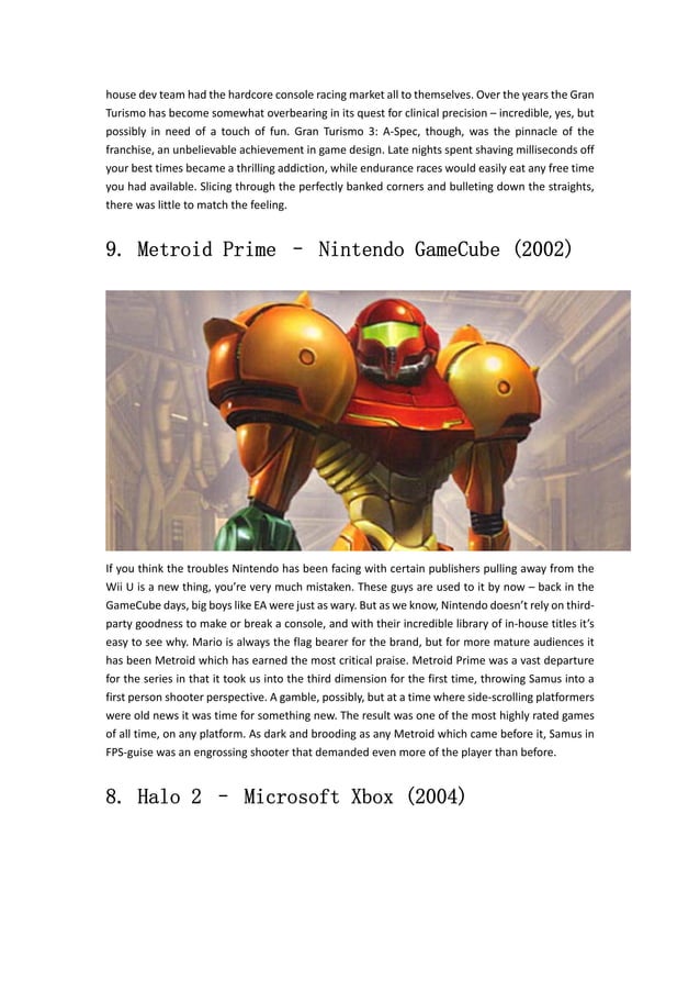 25 killer console exclusives www.gamebasin.com