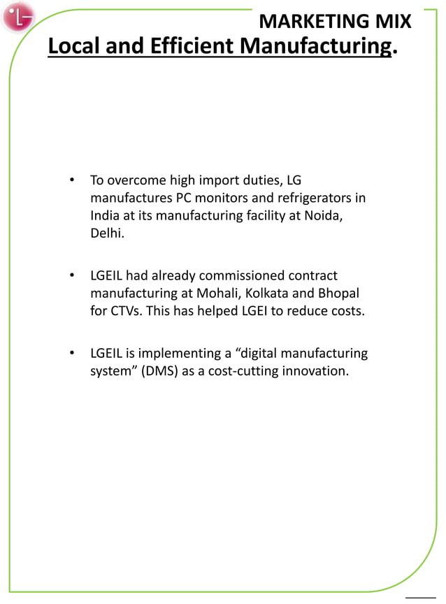 Lg marketing mix | PPTX