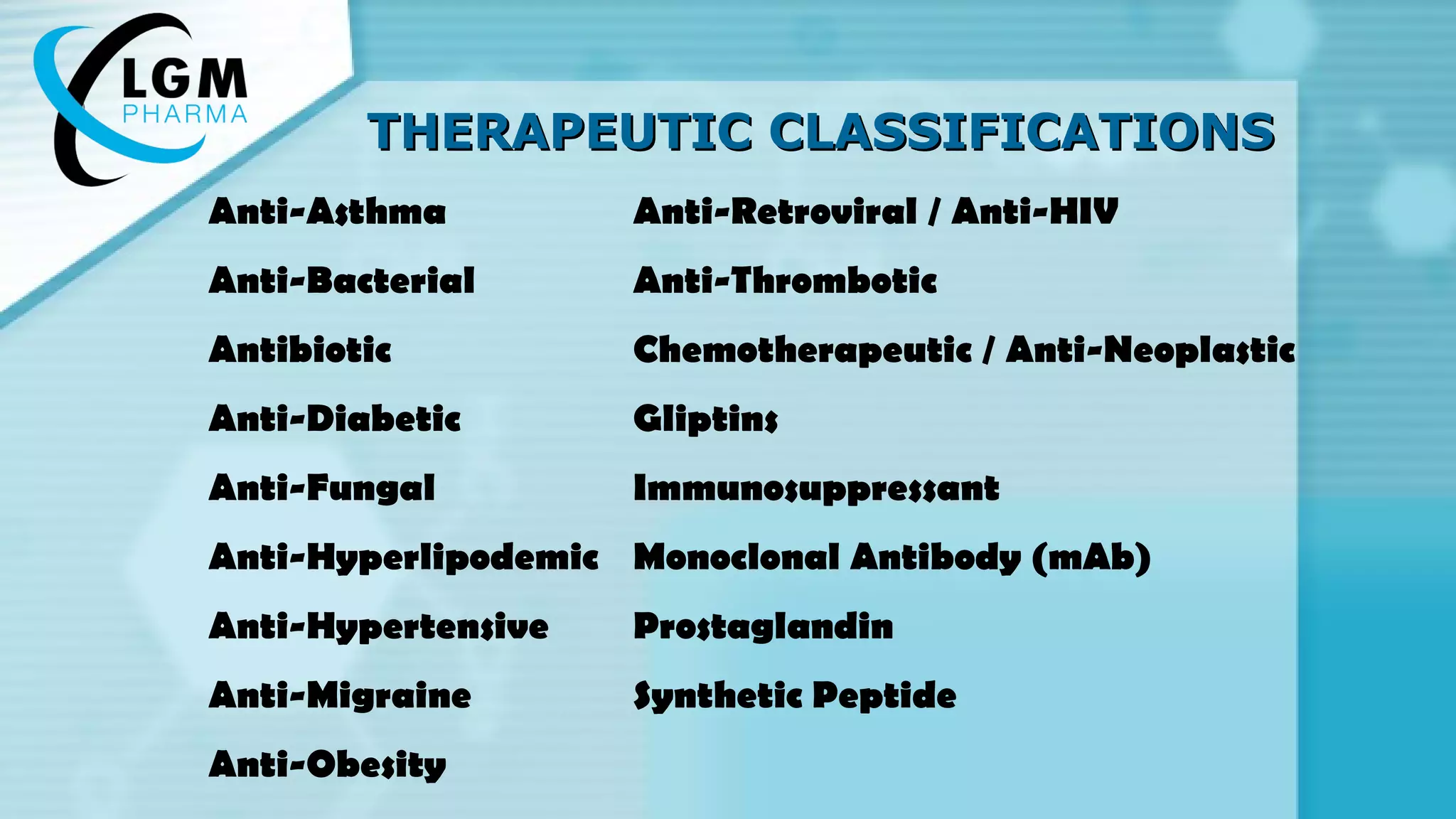 LGM Pharma - Active Pharmaceutical Ingredient Supplier | PPT