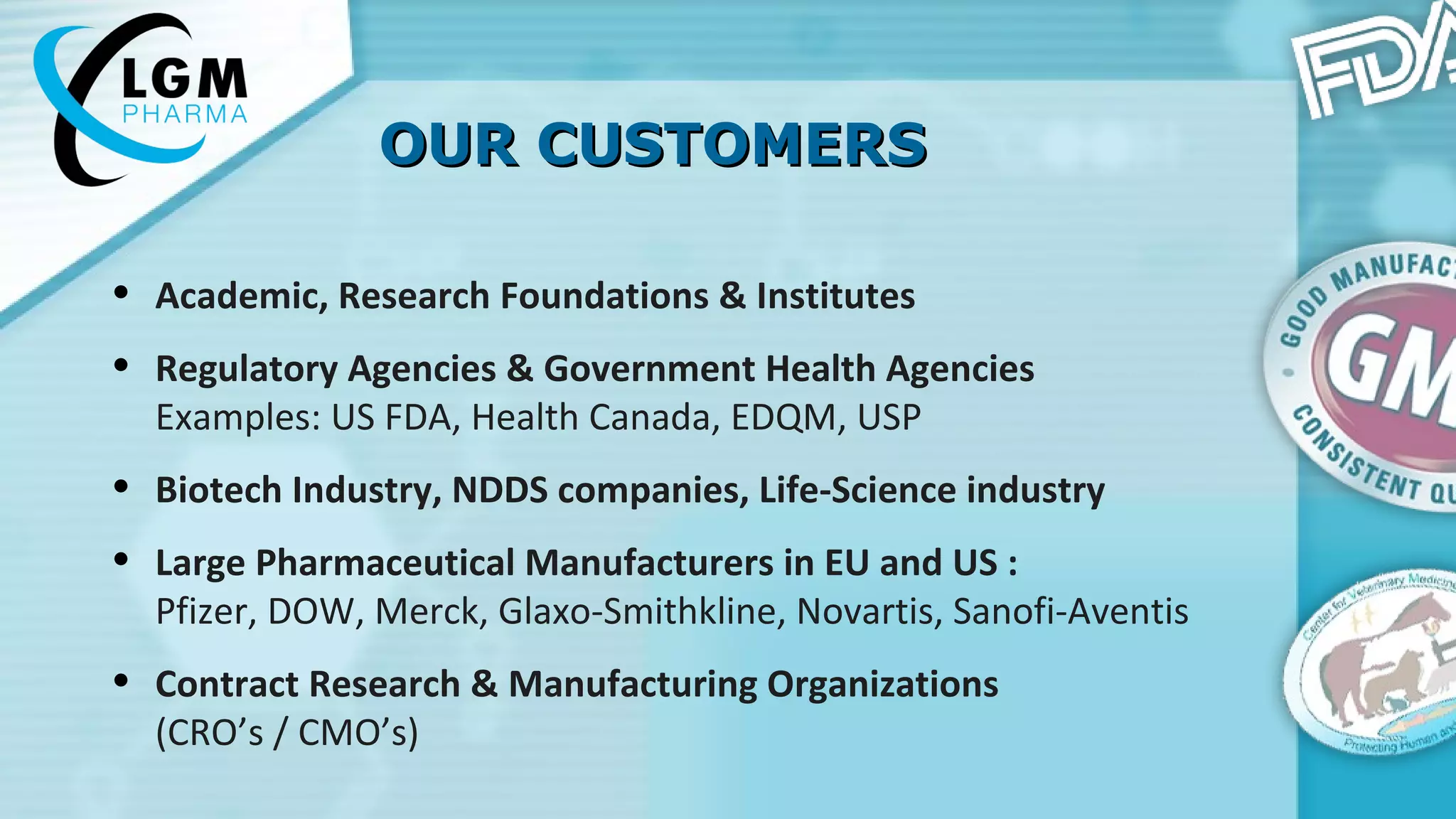 LGM Pharma | Drug Research & Development APIs | PPT