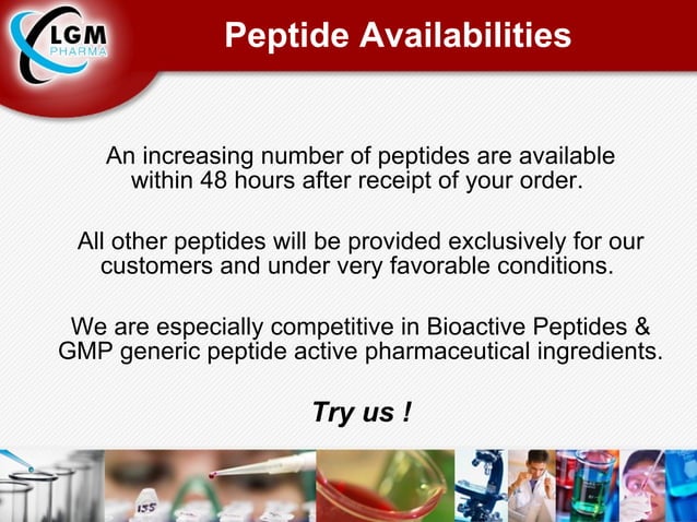 LGM Pharma Synthetic Peptides | PPT