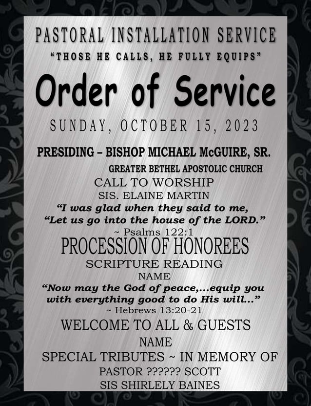 LGMWC PASTORAL INSTALLATION SERVICE PROGRAM.pptx | Christianity ...