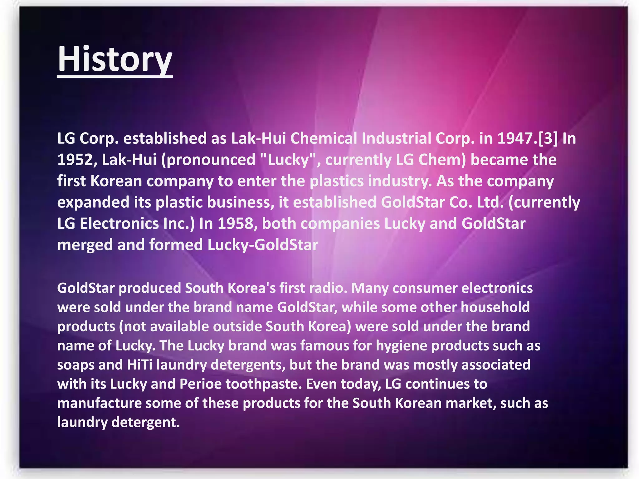 Presentation on LG | PPTX