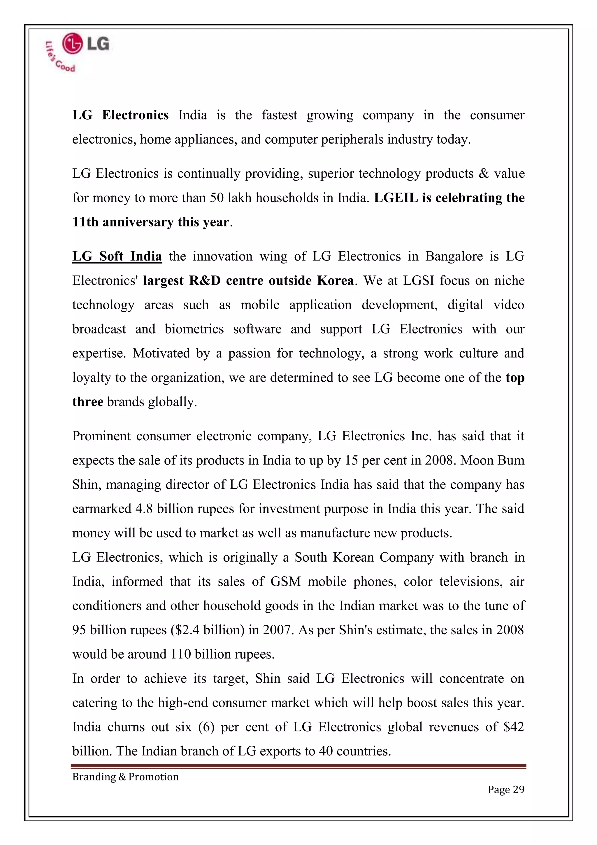 Lg project report..arun singh | DOCX