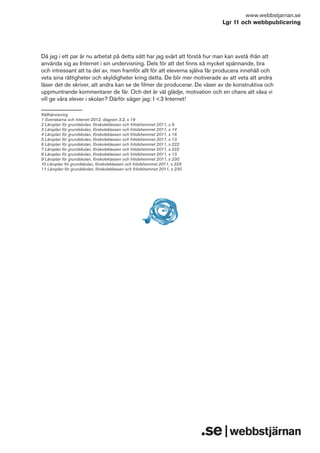 Stödmaterial – Lgr11 och webbpublicering | PDF