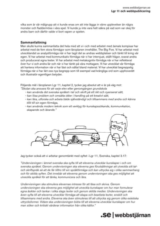 Stödmaterial – Lgr11 och webbpublicering | PDF