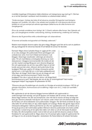 Stödmaterial – Lgr11 och webbpublicering | PDF