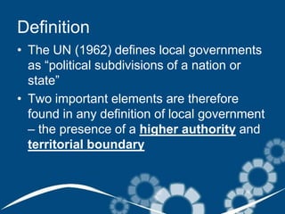 Local Government and Regional Administration | PDF