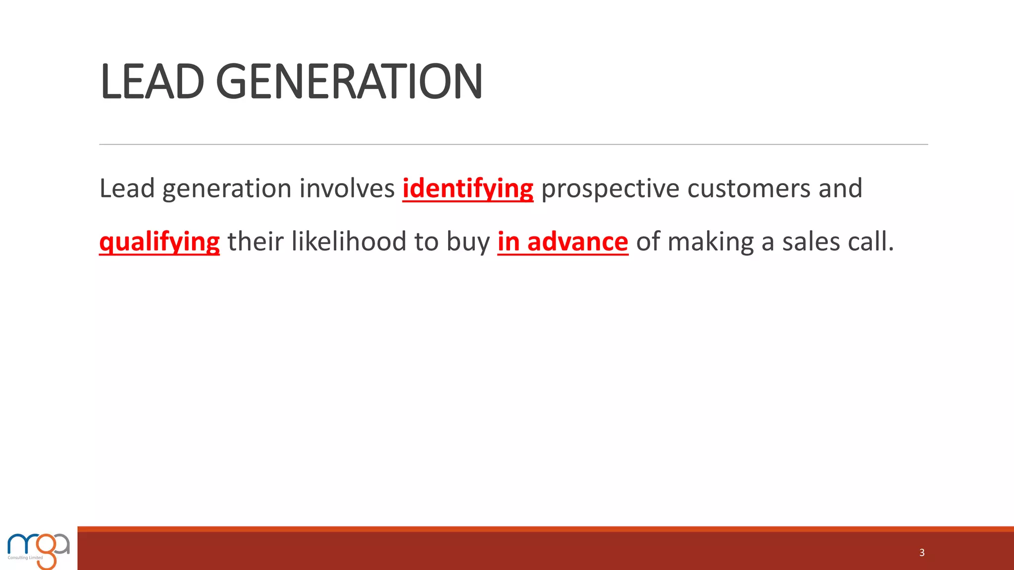 LEAD GENERATION | PPTX