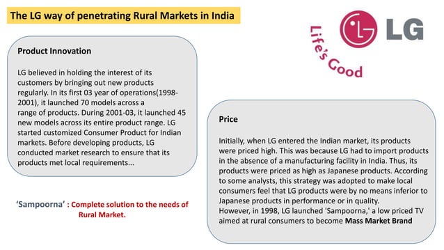 LG Sampoorna TV | Rural Marketing | PPTX | Telecommunications Industry ...