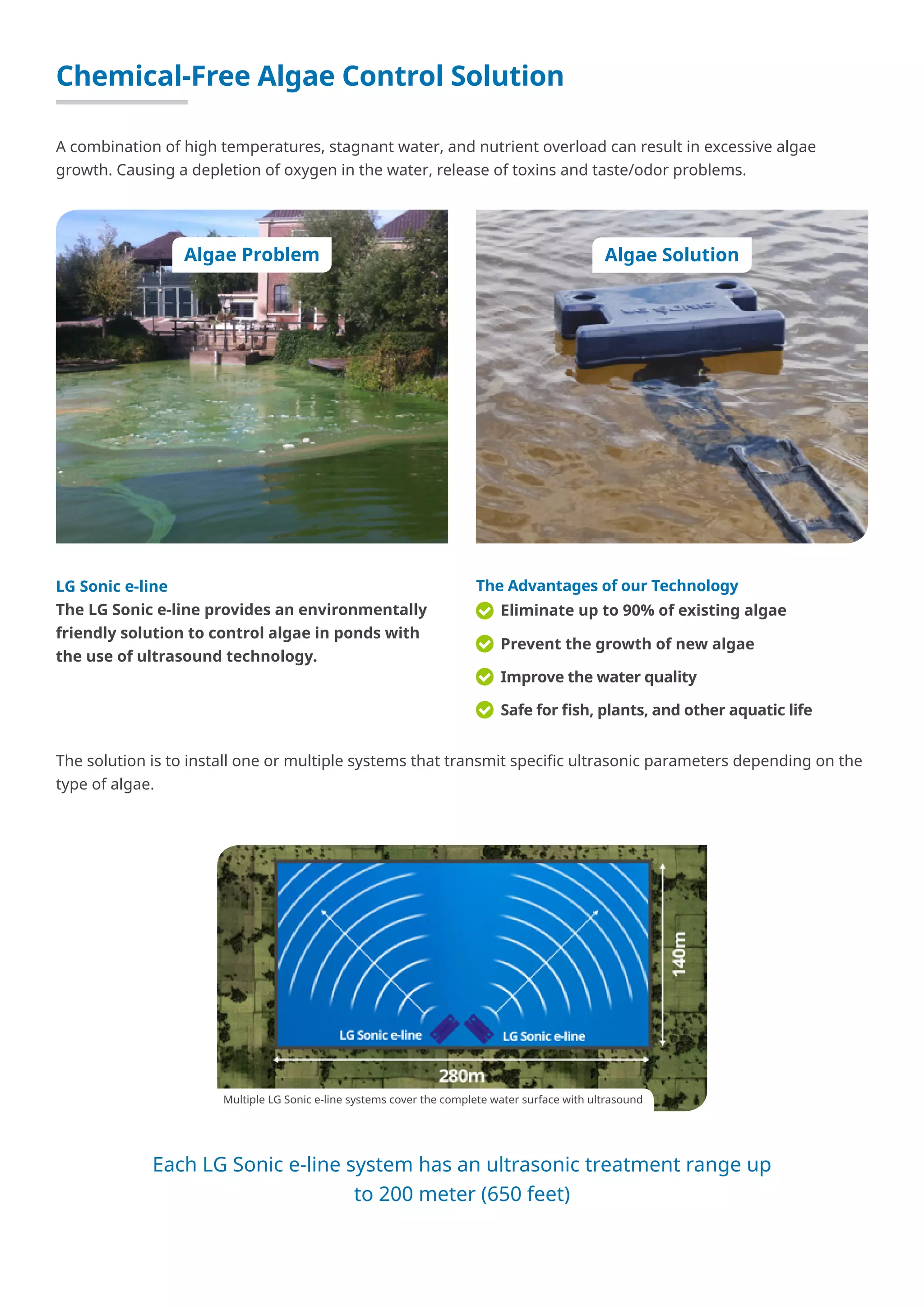 Control Algae in Pond with the LG Sonic e-line | PDF
