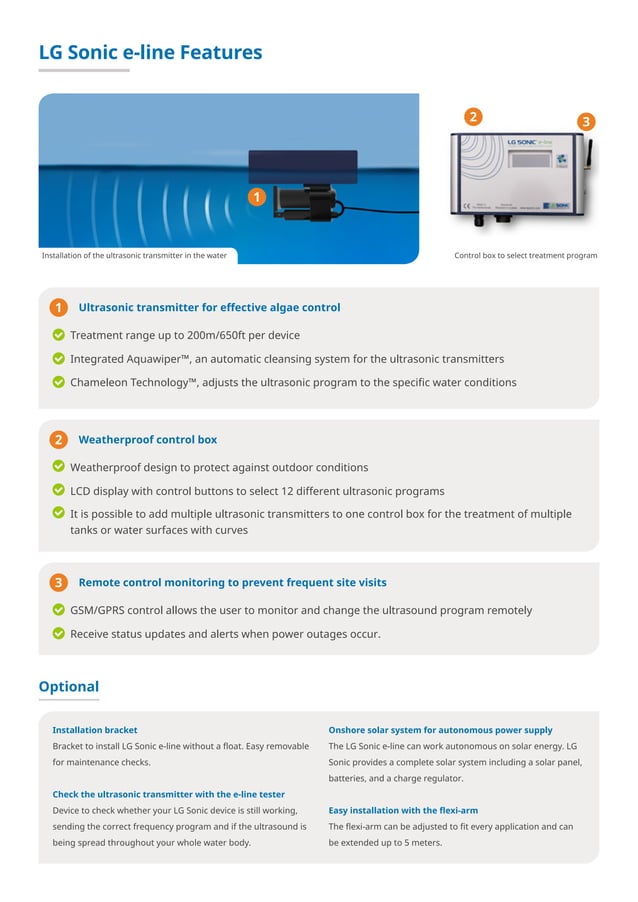 Control Algae in Pond with the LG Sonic e-line | PDF