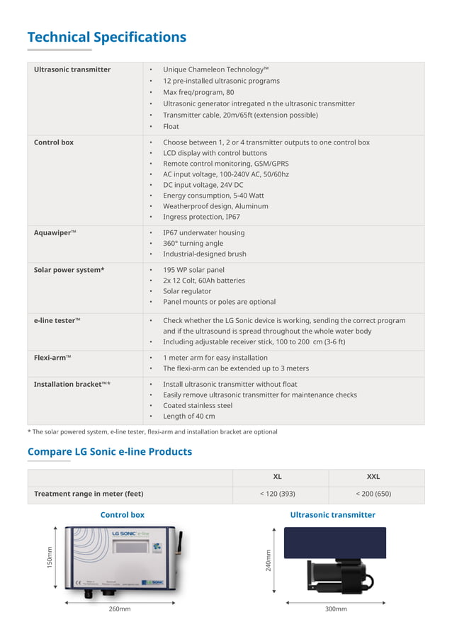 Control Algae in Pond with the LG Sonic e-line | PDF