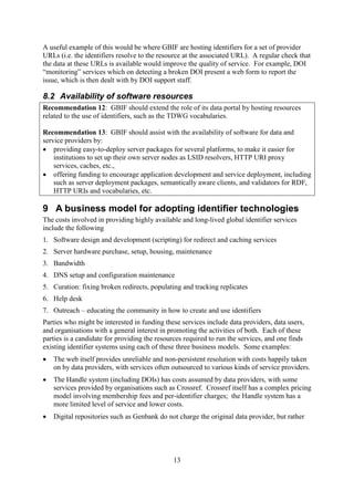 Adoption of Persistent Identifiers for Biodiversity Informatics | PDF